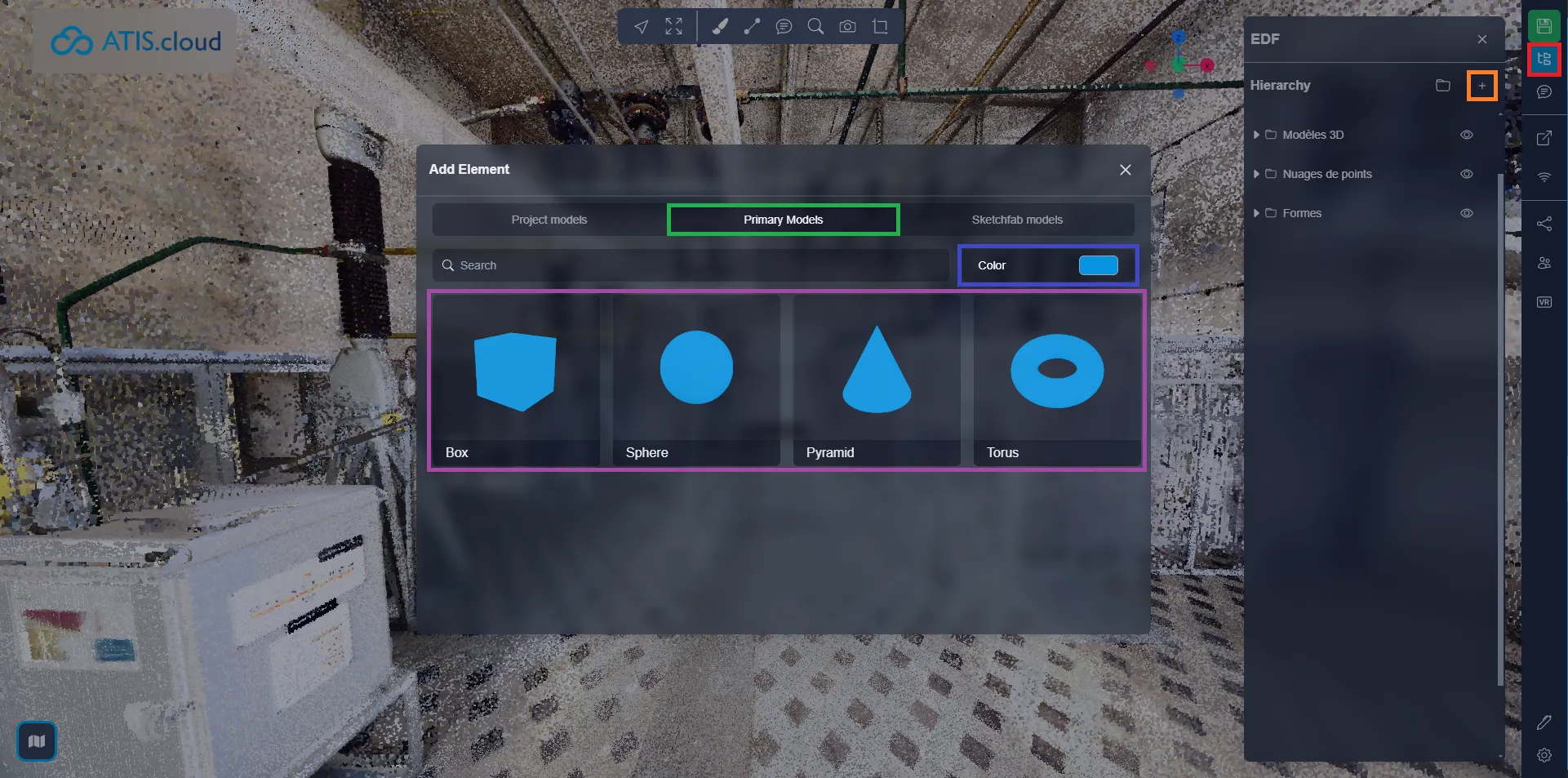 Adding Primary 3D Elements | ATIS.cloud