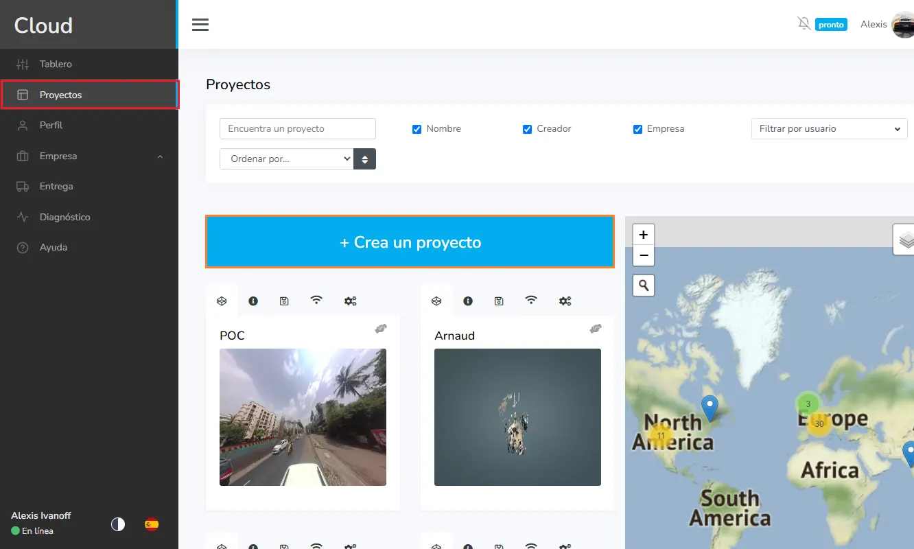 Crear un Proyecto | ATIS.cloud