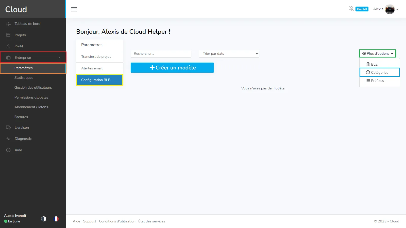Utilisation des catégories de bons de livraison (BD) | ATIS.cloud