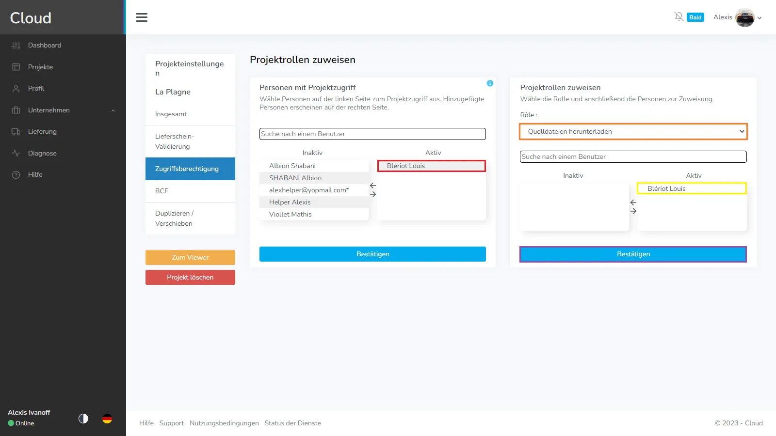 Zuweisen einer Lieferschein (DN) Vorlage zu einem Projekt | ATIS.cloud